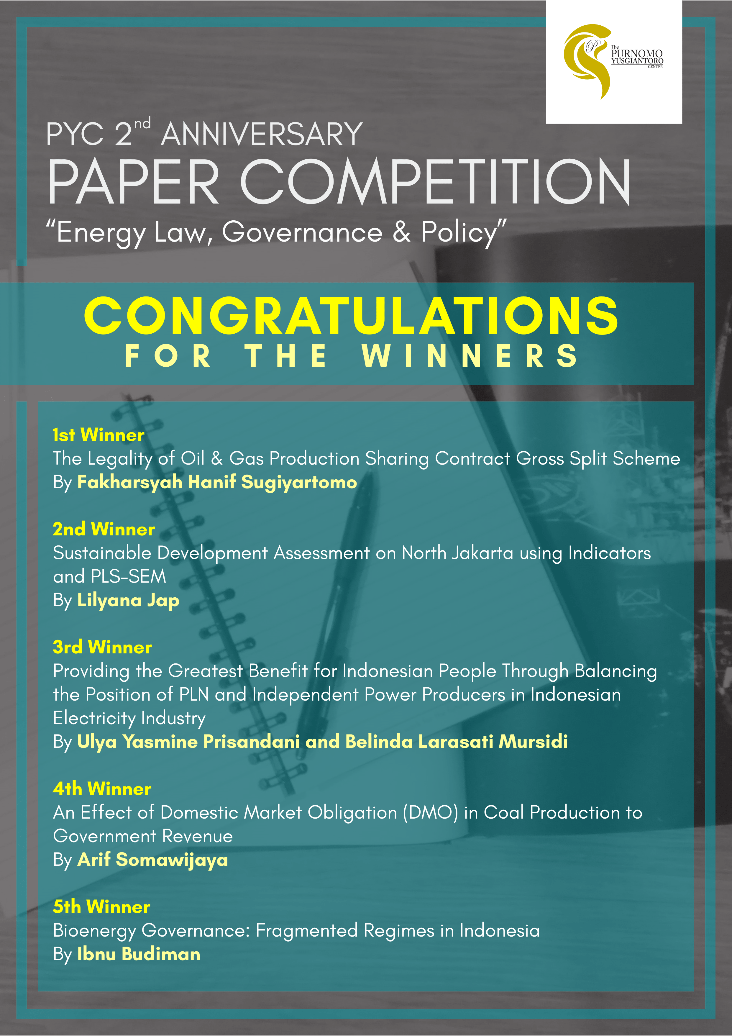 The Winner of PYC 2nd Anniversary Paper Competition : Energy Law ...